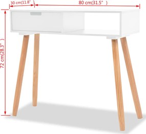 vidaXL Odkládací stolek 80 x 30 x 72 cm masivní borovice [244737] Barva: Černá