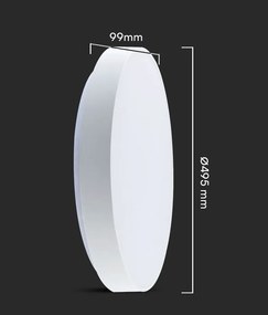 LED Solution Bílé LED stropní svítidlo kulaté 495mm 30/60W CCT s DO 23590