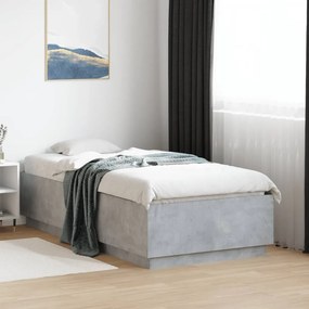 Rám postele betonově šedý 90 x 190 cm kompozitní dřevo 3209754
