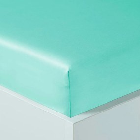 Luxusní saténové prostěradlo Tencel™ – světlá zelená: 180x200cm