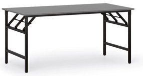 Konferenční stůl FAST READY, 160x80 cm, černá podnož, grafit