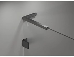 Mexen, Mexen Lunar L Otočné pravé sprchové dveře 80 cm, průhledné, pistolově šedé kartáčované - 834L-080-000-66-00-P