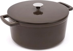 Elmich Smaltovaný litinový hrnec Ember 28 cm - hnědá