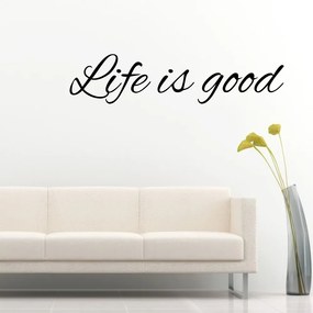 Samolepky na zeď - Life is good Barva: Bílá, Velikost: 140x33 cm