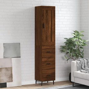 vidaXL Skříň highboard 34,5 x 34 x 180 cm kompozitní dřevo [3200215] Barva: hnědý dub