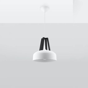 Sollux Lighting Závěsná lampa CASCO bílá/černá