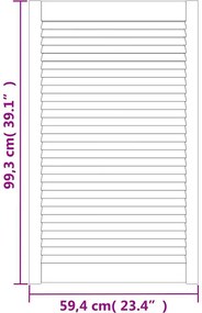 Nábytková dvířka lamelový design 2 ks 99,3 x 59,4 cm borovice 151140