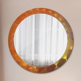 Kulaté dekorativní zrcadlo Spirálová abstrakce fi 80 cm