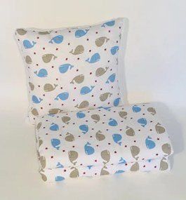 SVITAP sleep well Dětská sada pro batolata Velryba modrá 35x35, 90x100 cm
