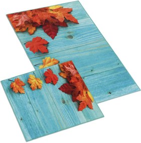 Bellatex 3D tisk  sada - BEZ VÝKROJE Modrá 60x100 cm 60x50 cm (SADA)