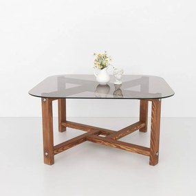 Konferenční stolek Zen 80 cm hnědý