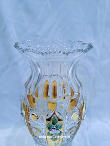 Váza Amfora se zlatem a smaltem 25,5 cm