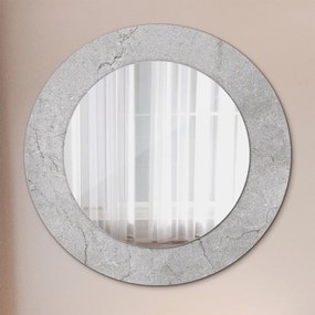 Kulaté dekorativní zrcadlo Šedý cement fi 50 cm