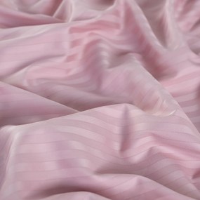 Damaškový saténový povlak na polštář Pruh 10 mm - Light pink Velikost: 40 x 40