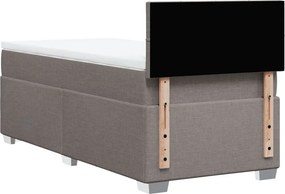 Box spring postel s matrací taupe 80x200 cm textil 3285719