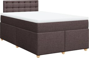 Box spring postel s matrací tmavě hnědá 120x200 cm textil 3286664