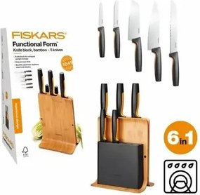 Fiskars Functional Form 1057552 Bambusový blok s pěti noži