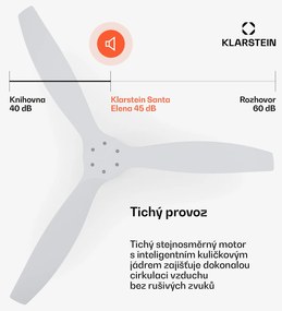 Klarstein Santa Elena Smart 52" stropní ventilátor| 10260 m³/h, 6 nastavení rychlosti, dálkové ovládání