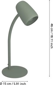 Eglo 901831 - Stolní lampa CARLO 1xE14/18W/230V zelená