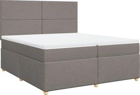 Box spring postel s matrací taupe 200x200 cm textil 3291384