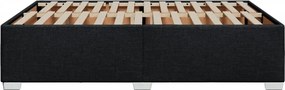Rám postele bez matrace černý 160 x 200 cm textil 3284487