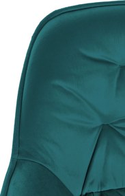 Barová židle Gibson 76 samet – tmavě zelená