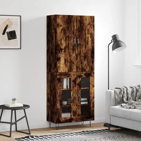 Skříň highboard kouřový dub 69,5 x 34 x 180 cm kompozitní dřevo 3198070