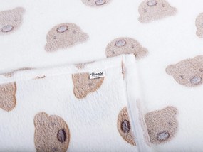 Biante Dětská mikroplyšová deka MIP-029 Medvídci na bílém 100x150 cm