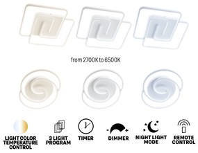 Smarter 01-2757 stropní LED svítidlo Intersia s dálkovým ovládáním, pískově bílá, pískově černá, 38W, 2700K-6500K, 48cm