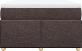 Box spring postel s matrací tmavě hnědá 120x200 cm textil 3285369