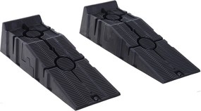 DURHAND Plastové Nakládací Rampy pro Automobily, Přístupové Rampy, 2 Kusy, Nosnost 2,5 Tuny, 91 x 30 x 21 cm, Černé