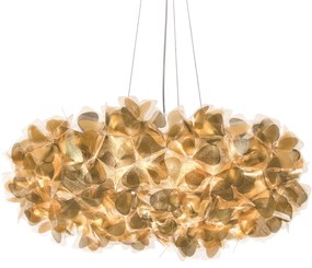 Slamp Clizia Mama Non Mama 130 gold, designové svítidlo s čirým kabelem, 15x12W E27, prům. 130cm