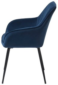 Designová židle Jadwiga modrý samet