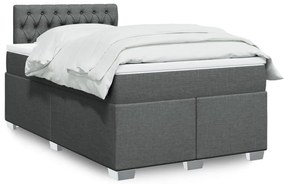 Box spring postel s matrací tmavě šedá 120x200 cm textil 3288163