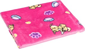 Bellatex Dětská deka ELLA 75x100 cm Štěňátko Růžová,Béžová