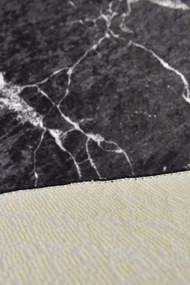 Kulatý koberec Black Marble 140 cm černý