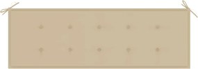 Stohovatelná zahradní lavice s poduškou 159 cm masivní teak 3063309