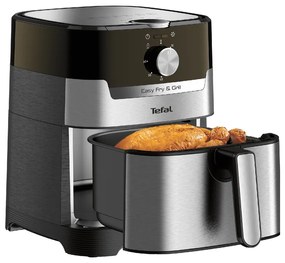 Horkovzdušná fritéza Tefal Easy Fry & Grill 2v1 EY501D15 Nerezová