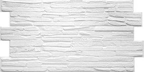 GRACE Obkladový 3D PVC panel 98 x 50 cm - White Stone Slate bílý kámen