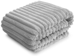 DEKA Z MIKROFLANELU SOFT 170X210 CM STŘÍBRNÁ