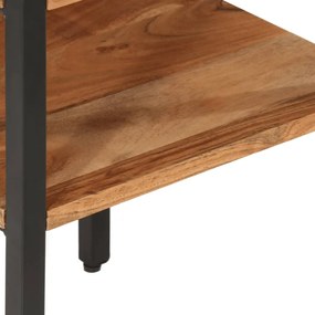 Odkládací stolek 35x35x45 cm masivní akáciové dřevo a železo - Default Title