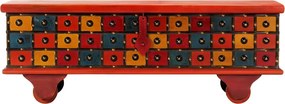 Úložný box červený 110 x 40 x 40 cm masivní akáciové dřevo 247669