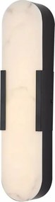 Searchlight 11139BK Nástěnné LED svítidlo OPALINE MARBLE IP44, ČERNÉ 50cm