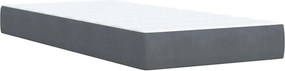 Box spring postel s matrací tmavě šedá 80 x 200 cm samet 3290769