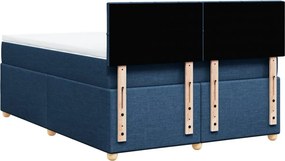Box spring postel s matrací modrá 140x200 cm textil 3286709