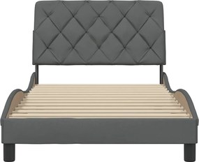 Rám postele bez matrace tmavě šedá 100 x 200 cm textil 3310581