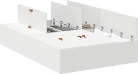 Rám postele s úložným prostorem s úložištěm Bílá 120 x 190 cm 3335421