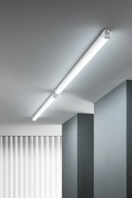 FAN LED-RUBIS-60 Vlhkotěsná stropní LED svítidlo Rubis (bílé, PC) 18 W, 2400 lm, CCT 3000 / 4000 / 6500 K, IP65, 600 x 58 x 62 mm - FANEUROPE