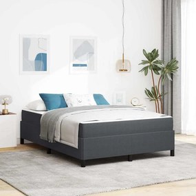 Rám postele s matrací Tmavě šedá 140 x 200 cm textil 3399126