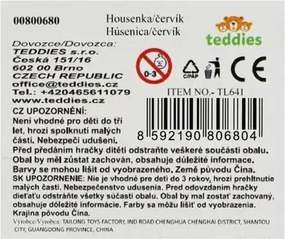 TEDDIES Dřevěný červík / Motorická hračka / kloubový / dřevo / 18 cm